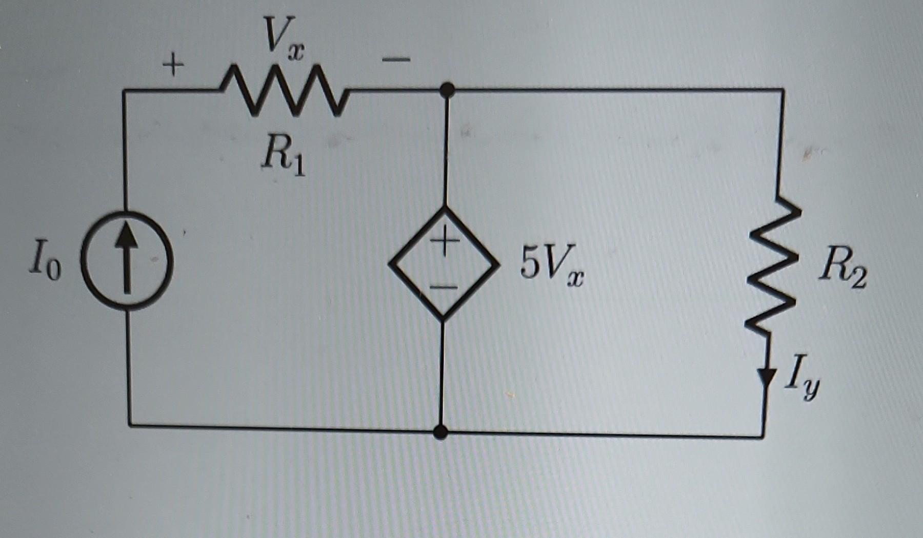 Solved Given I0 7 Amperes R1 10 Ohms And R2 8