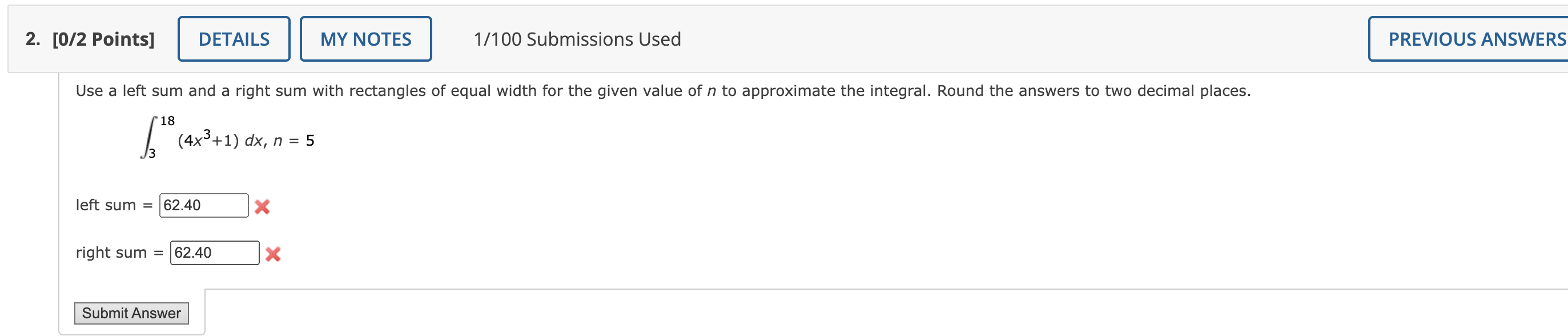 Solved Use a left sum and a right sum with rectangles of | Chegg.com
