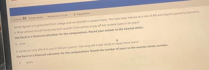 Solved 33 Answer swed. Marked out of 1000 F Aas question | Chegg.com