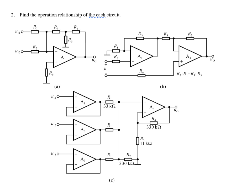 Solved Find the operation relationship of the each | Chegg.com