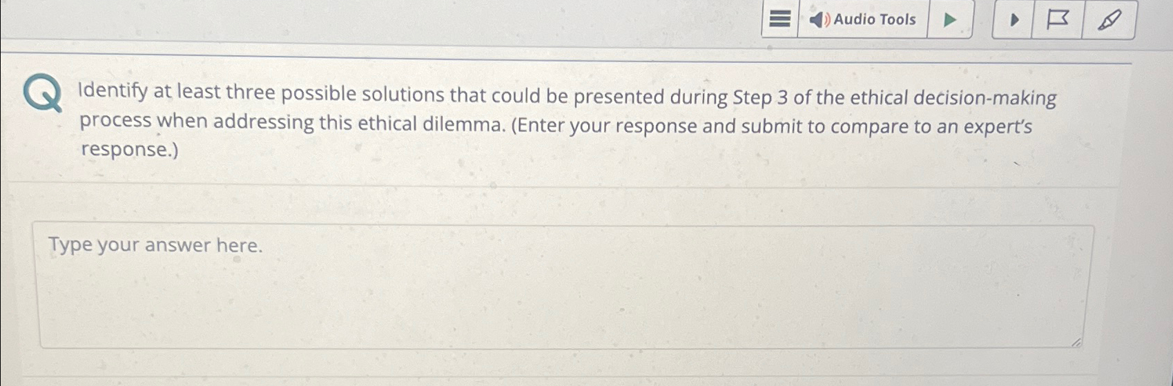 Solved Audio ToolsIdentify at least three possible solutions | Chegg.com