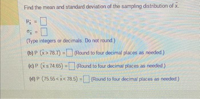 Solved simple random sample of size n=64 is obtained from a | Chegg.com
