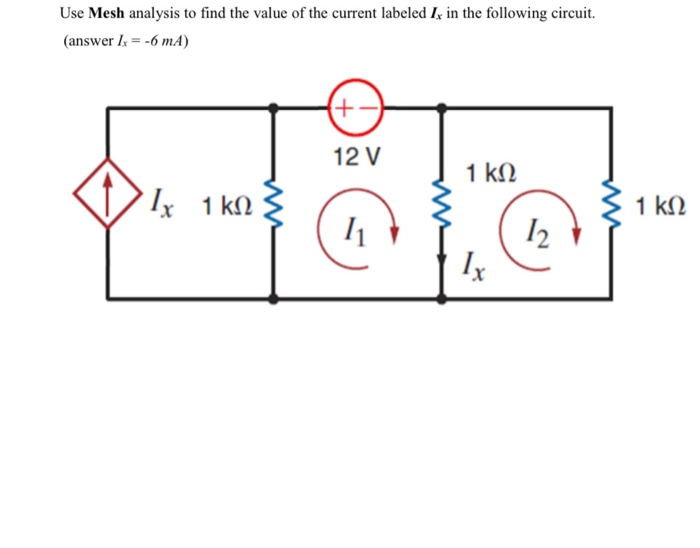 Solved Use Mesh analysis to find the value of the current | Chegg.com
