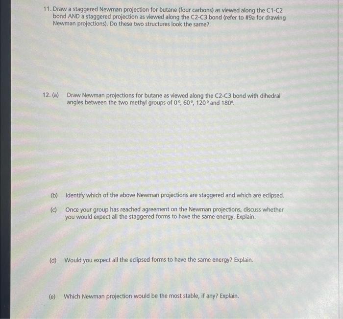 Solved Model 2: Conformations of Echane Questions: 3. In the | Chegg.com