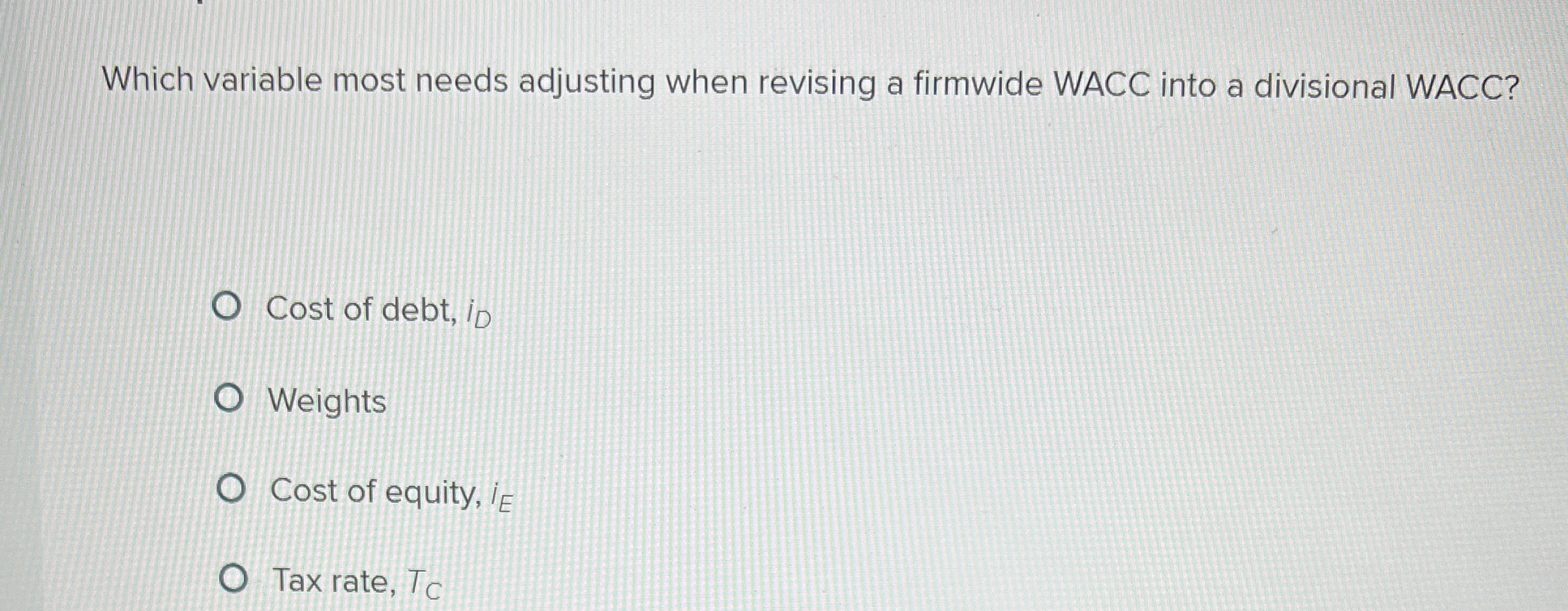Solved Which variable most needs adjusting when revising a | Chegg.com