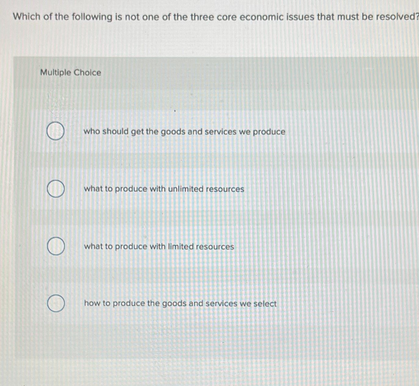 Solved Which of the following is not one of the three core | Chegg.com