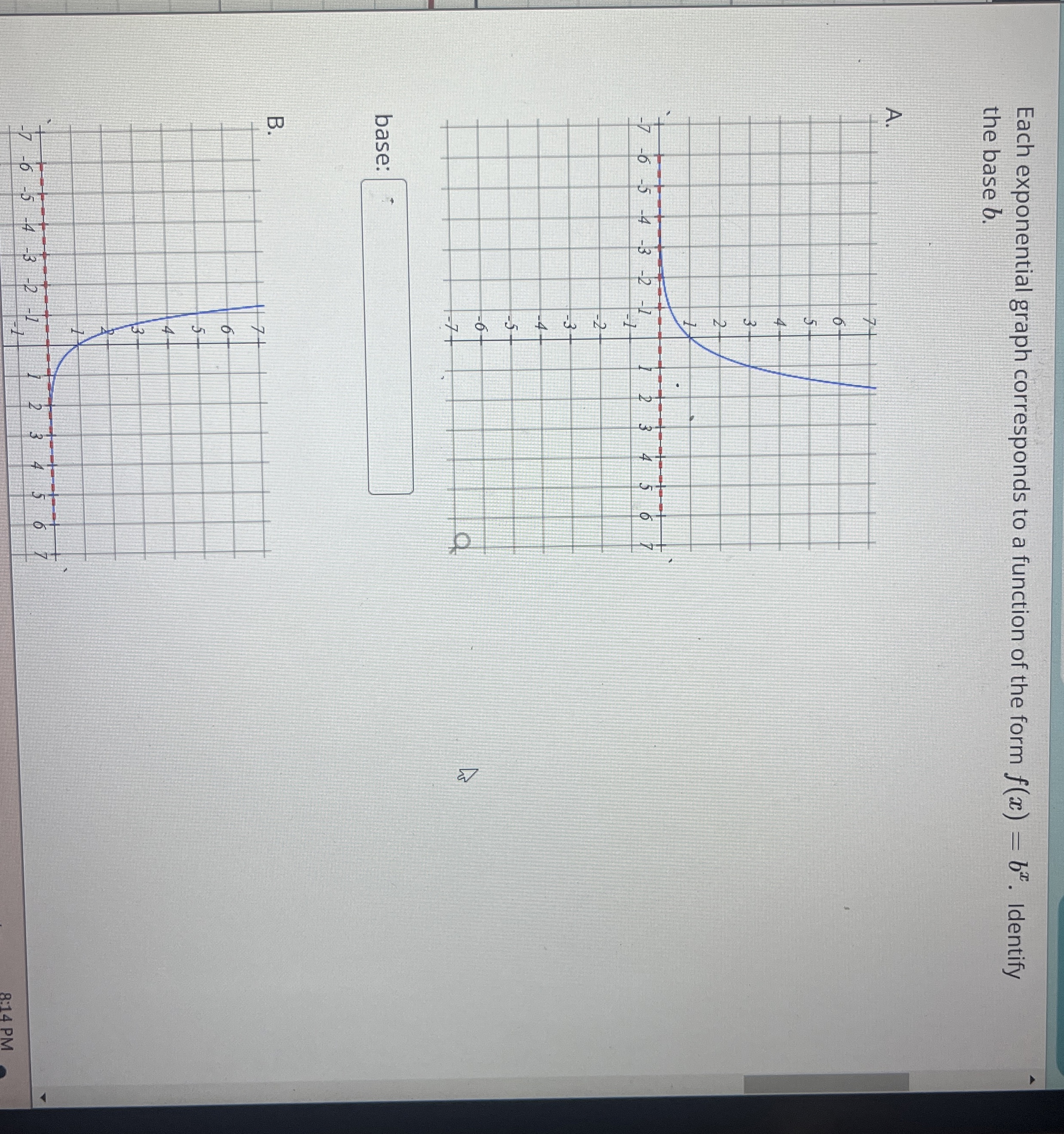Solved Each exponential graph corresponds to a function of | Chegg.com