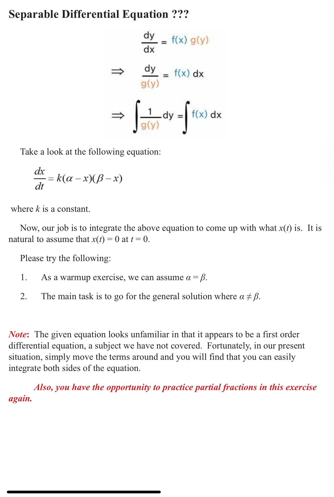 Solved Separable Differential Equation | Chegg.com