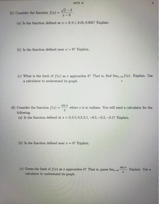 Solved math 31 workbook questions and answer each part. Need | Chegg.com