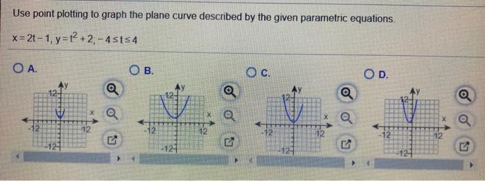 Solved Use point plotting to graph the plane curve described | Chegg.com