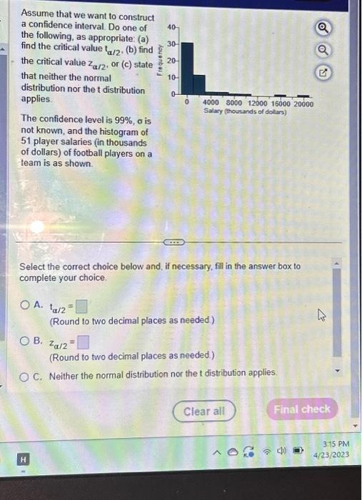 Solved Assume that we want to construct a confidence | Chegg.com