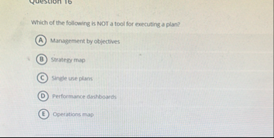 Solved Which of the following is NOT a tool for executing a | Chegg.com