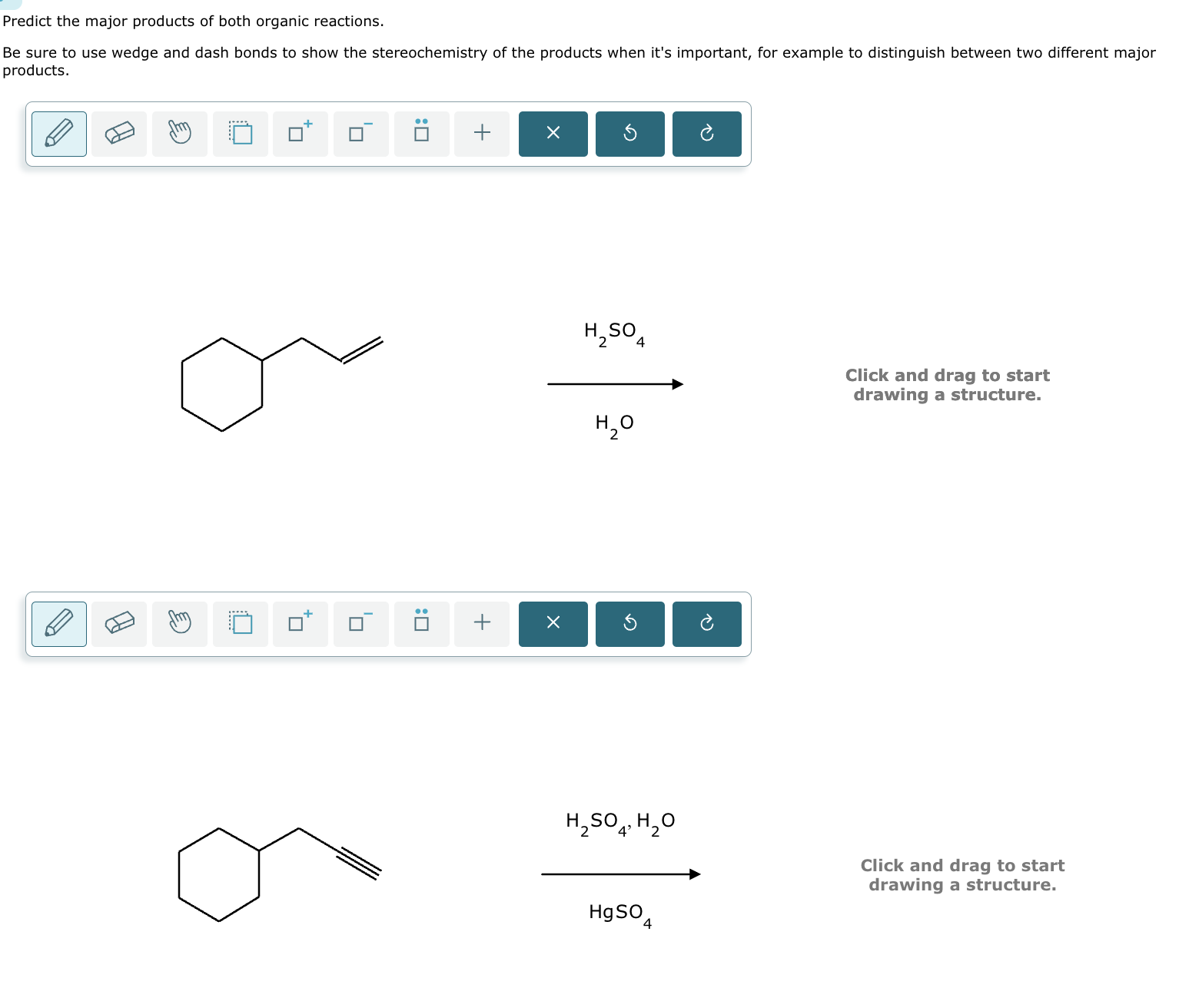 Solved Predict the major products of both organic | Chegg.com