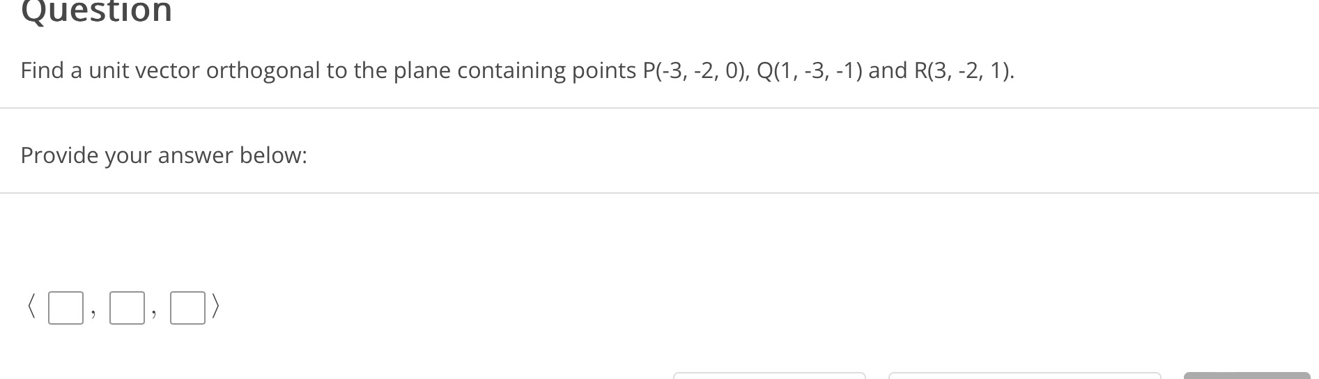 Solved QuestionFind a unit vector orthogonal to the plane | Chegg.com