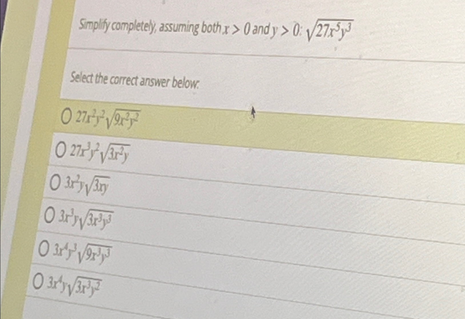 Solved Simplify completely, assuming both x>0 ﻿and | Chegg.com
