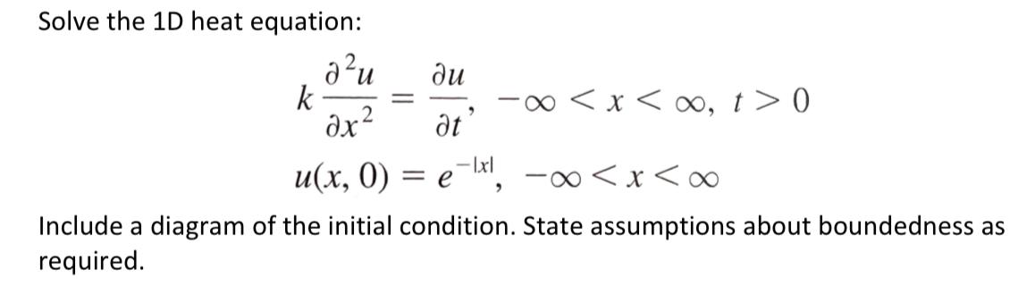 Solved Solve the 1D heat | Chegg.com