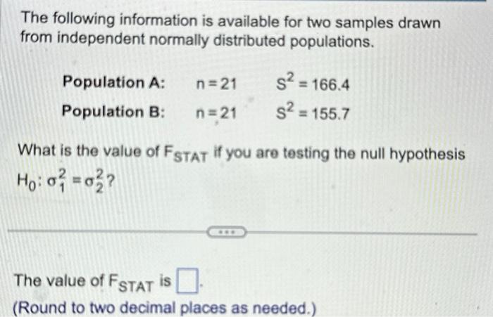 Solved The following information is available for two | Chegg.com