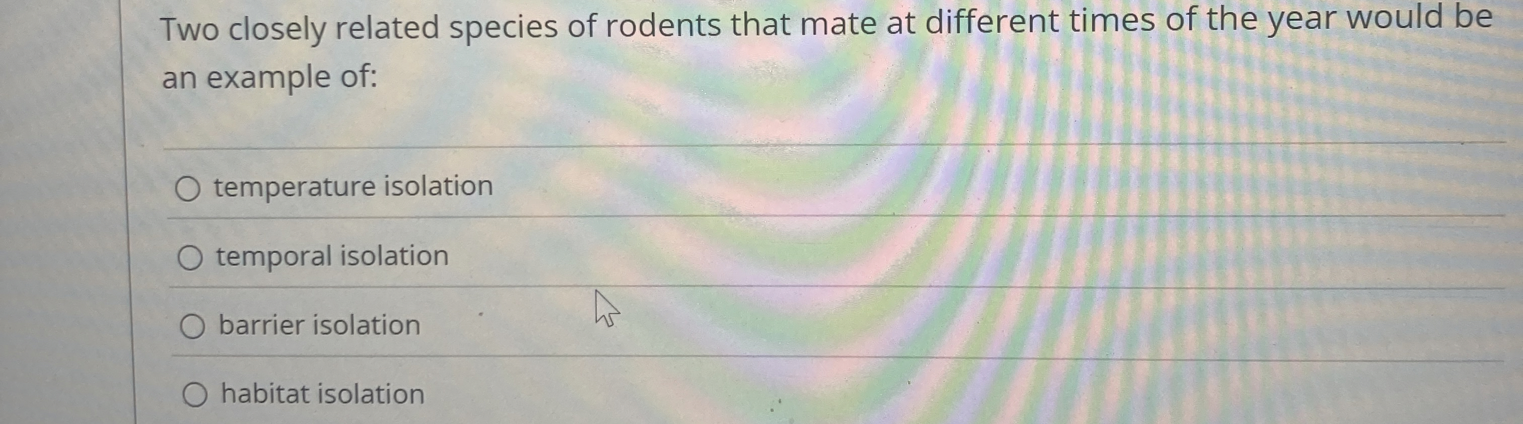 Solved Two closely related species of rodents that mate at | Chegg.com
