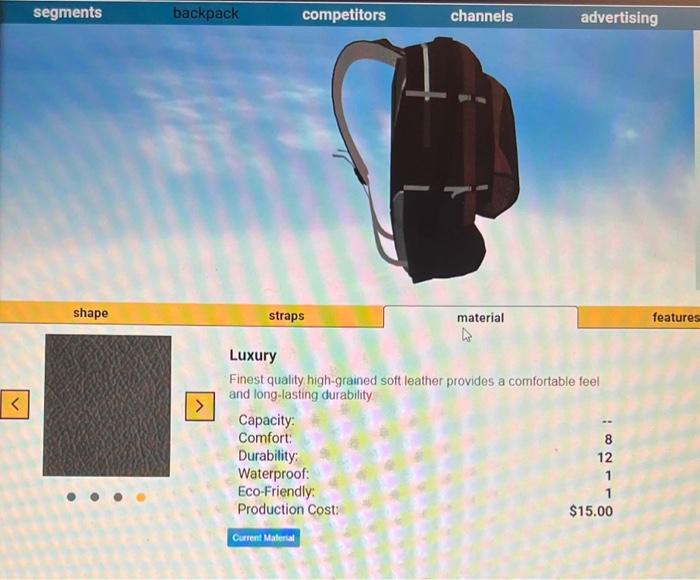 Choose Features mind impacts on the cost of | Chegg.com