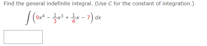 Solved Find the general indefinite integral. (Use C ﻿for the | Chegg.com
