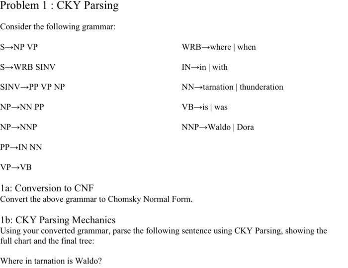 Solved la: Conversion to CNF Convert the above grammar to | Chegg.com
