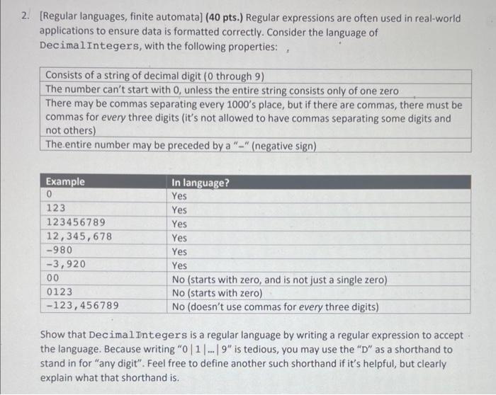 Solved [Regular languages, finite automata] ( 40 pts.) | Chegg.com