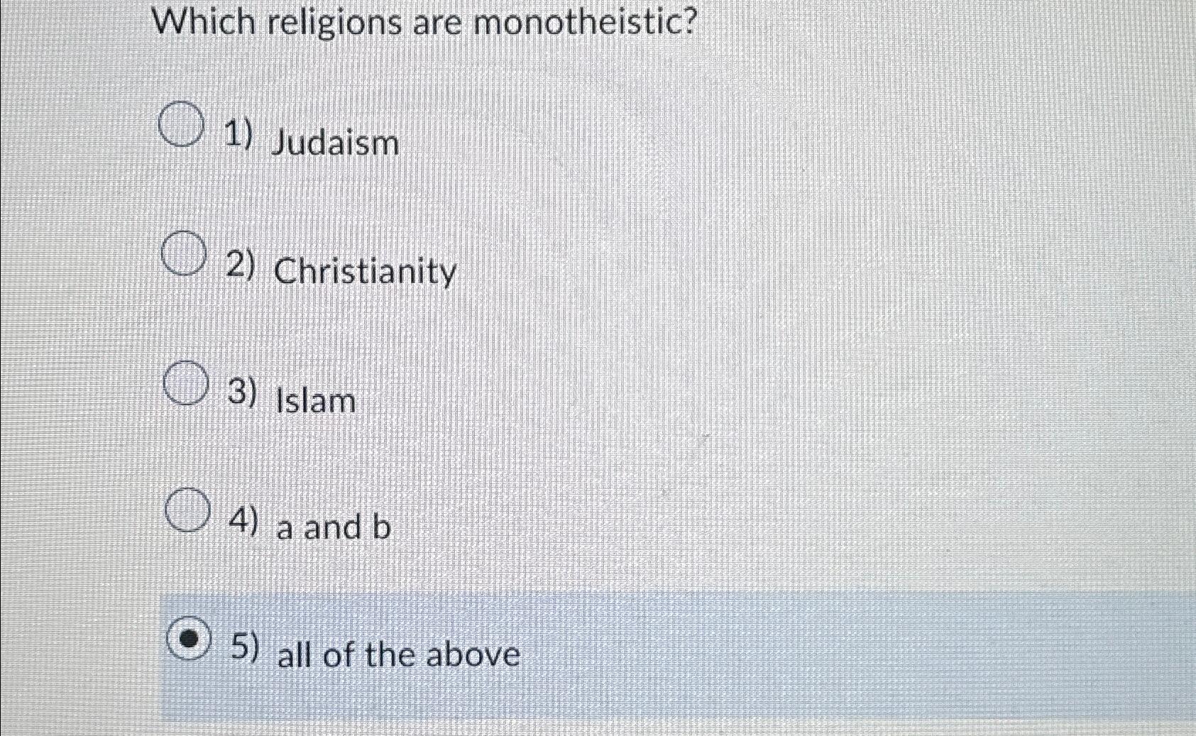 Solved Which religions are | Chegg.com