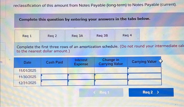 Solved eclassification of this amount from Notes Payable | Chegg.com