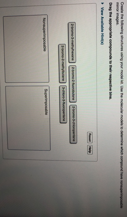 Solved Create the following structures using your model kit. | Chegg.com