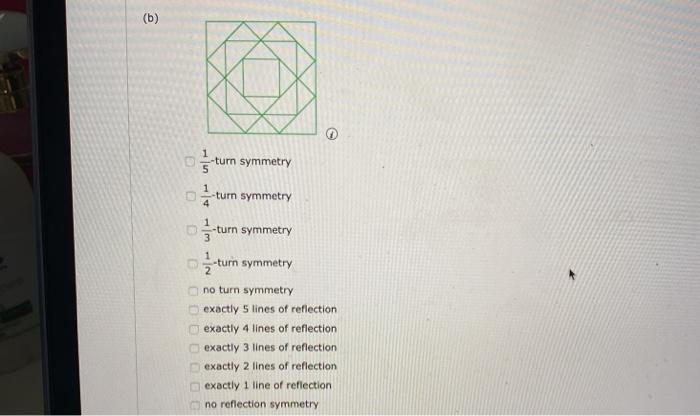 Solved Describe The Reflection And Rotation Symmetries Of