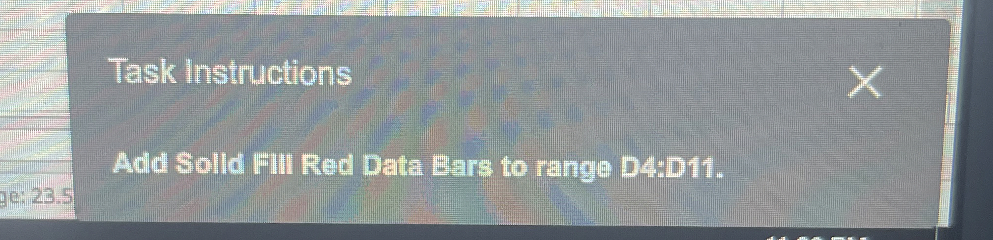 Solved Task InstructionsAdd Solld Fill Red Data Bars to | Chegg.com