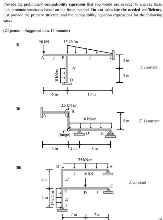 Solved Provide the preliminary compatibility equations that | Chegg.com