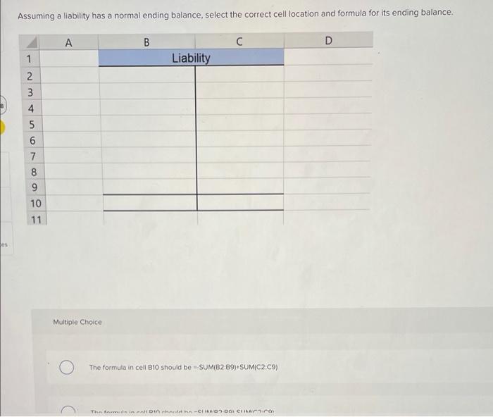 Solved Assuming a liability has a normal ending balance, | Chegg.com