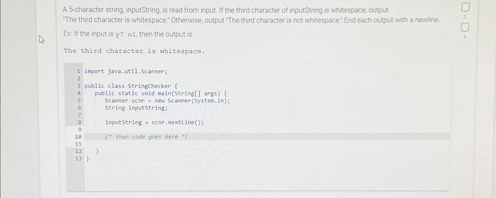 Solved A 5-character string, inputString, is read from | Chegg.com Solved A 5-character string, inputString, is read from | Chegg.com
