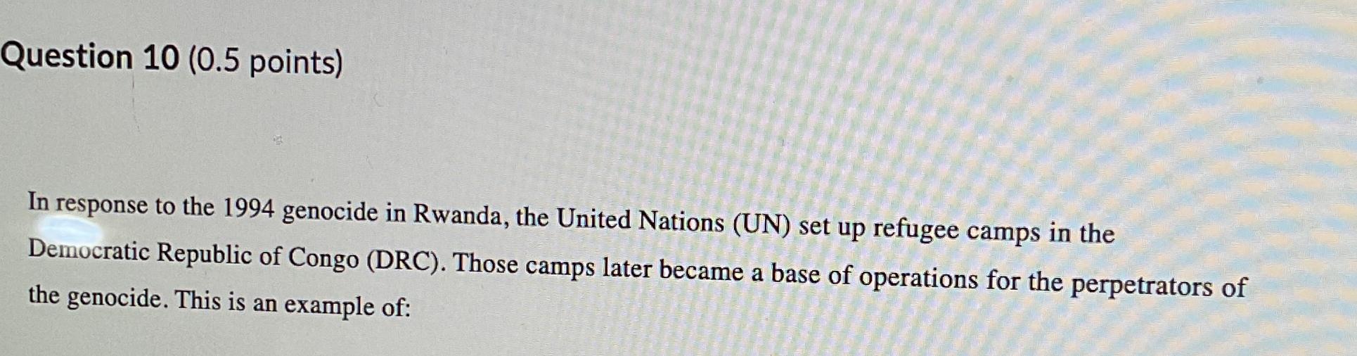 Solved Question 10 ( 0.5 ﻿points)In response to the 1994 | Chegg.com