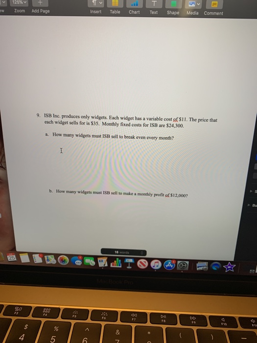 Solved 125% Zoom + Add Page w Insert Table Chart Text Shape | Chegg.com