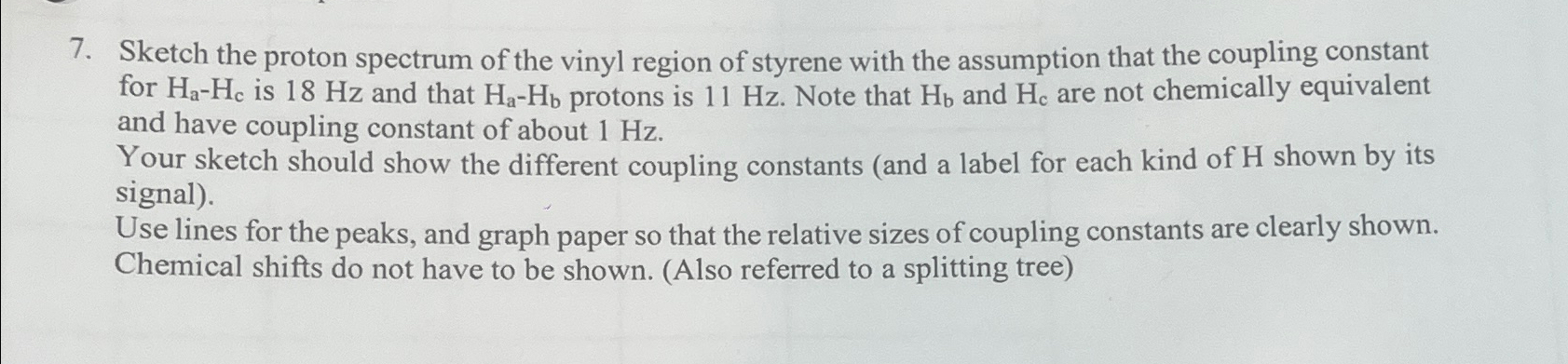 Solved Sketch the proton spectrum of the vinyl region of | Chegg.com