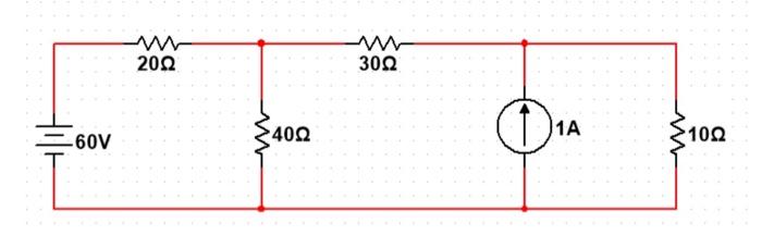 Solved find power in 20 ohm resistor and power on the | Chegg.com