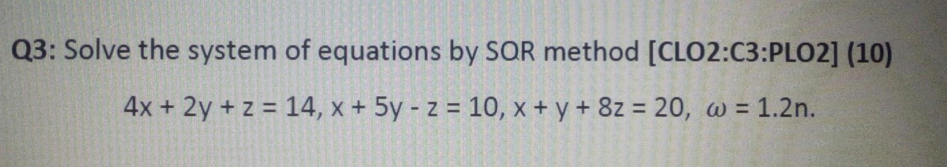 Solved SOR means successive over relaxation method | Chegg.com