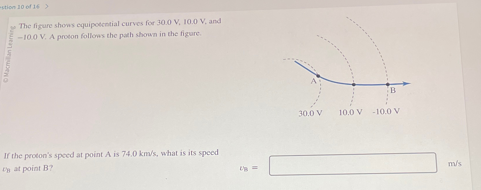 Solved stion 10 ﻿of 16The figure shows equipotential curves | Chegg.com