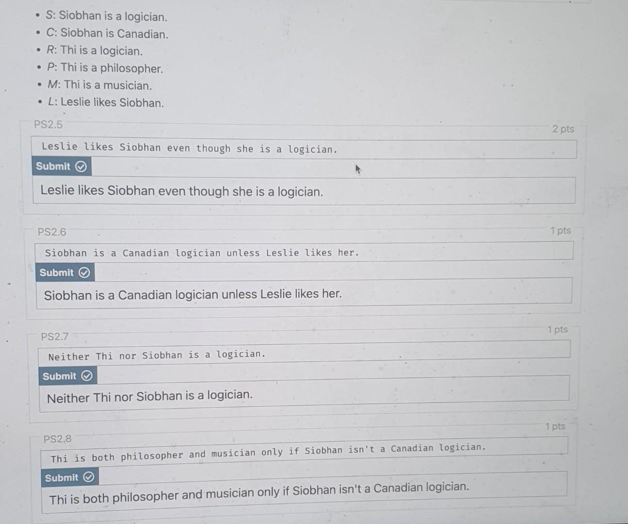 To enter logical symbols on the keyboard, use: not¬ | Chegg.com