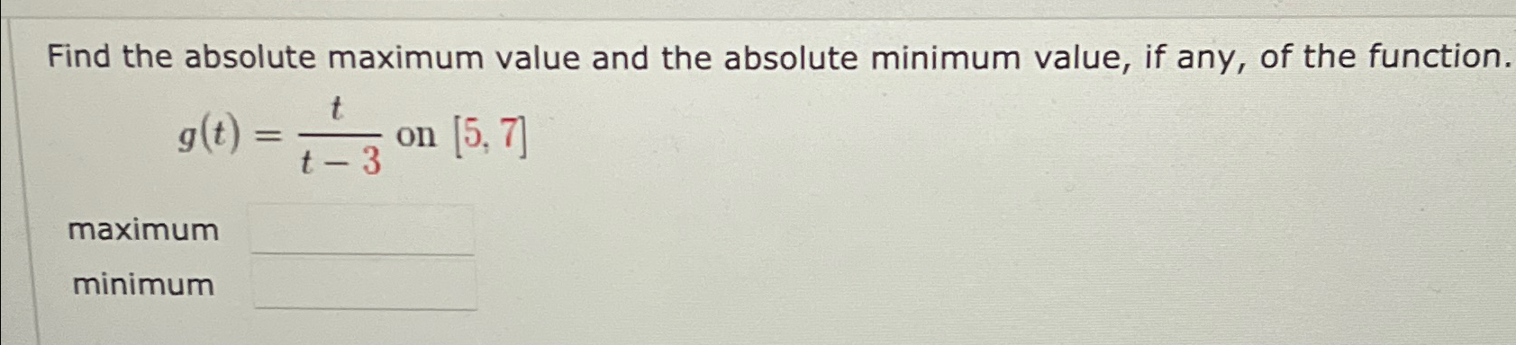 Solved Find the absolute maximum value and the absolute | Chegg.com