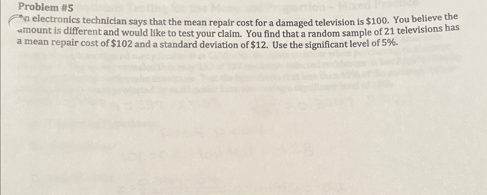 Solved Problem #51 ﻿electronics technician says that the | Chegg.com