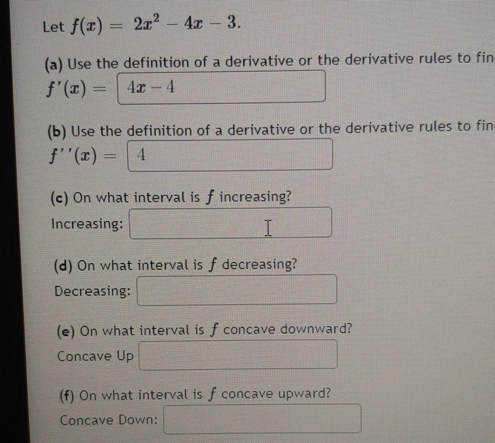Solved Let F X 2x2 42 3 A Use The Definition Of A