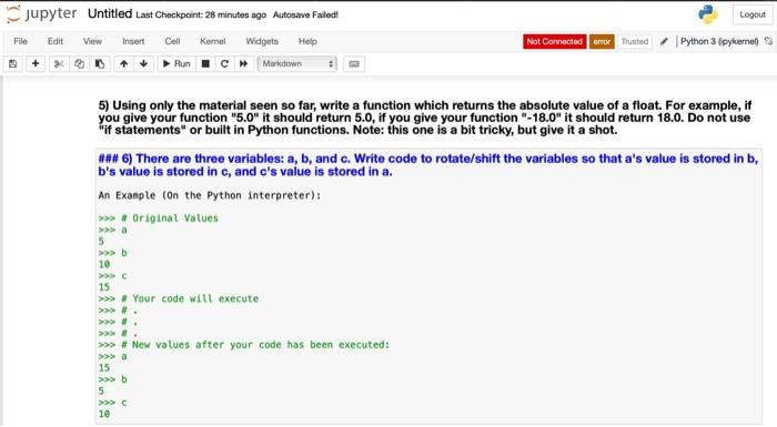 Solved 5) Using only the material seen so far, write a | Chegg.com