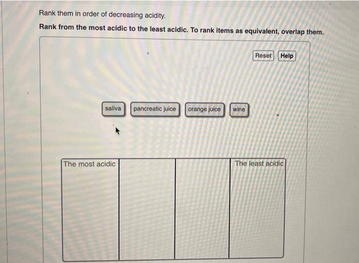 Solved Rank them in order of decreasing acidity. Rank from | Chegg.com