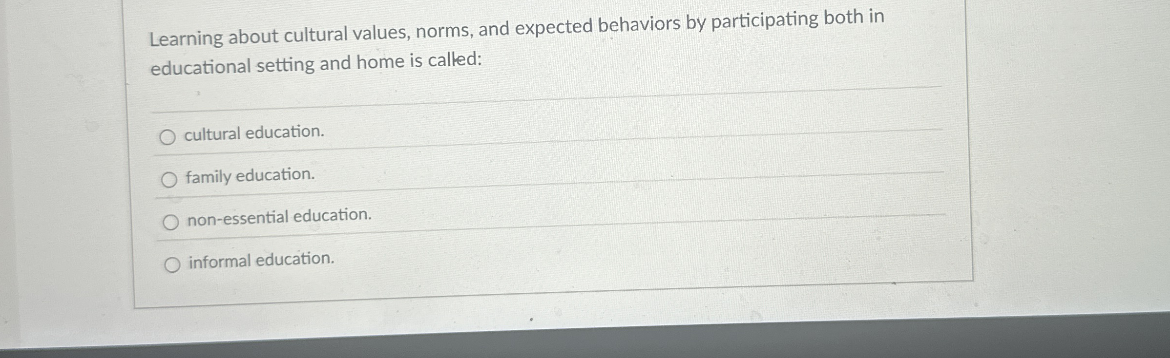 Solved Learning about cultural values, norms, and expected | Chegg.com