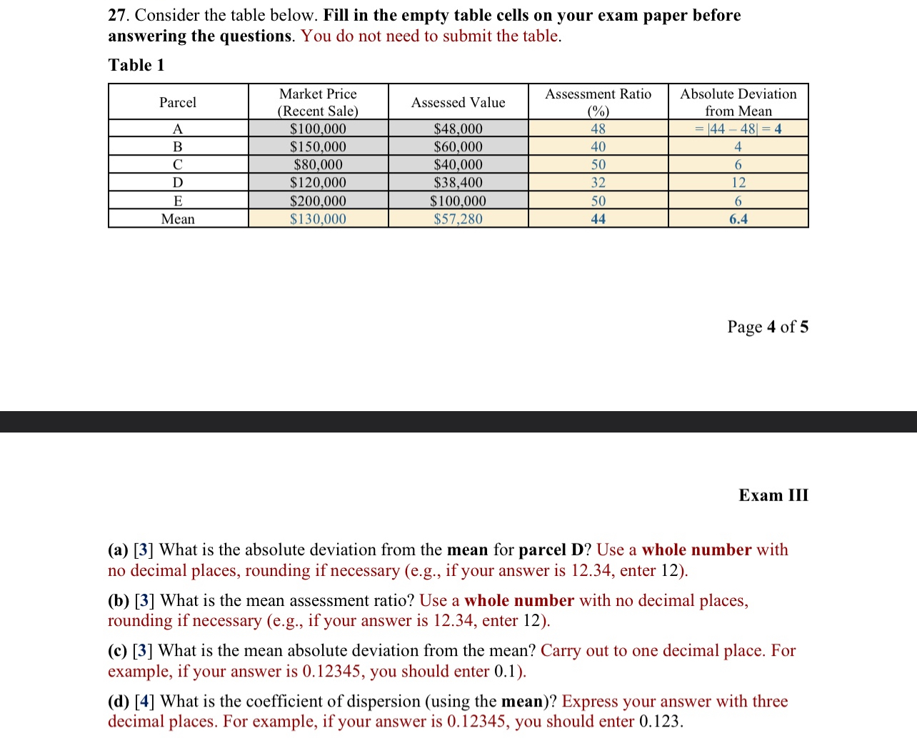 Solved 27. ﻿Consider the table below. Fill in the empty | Chegg.com