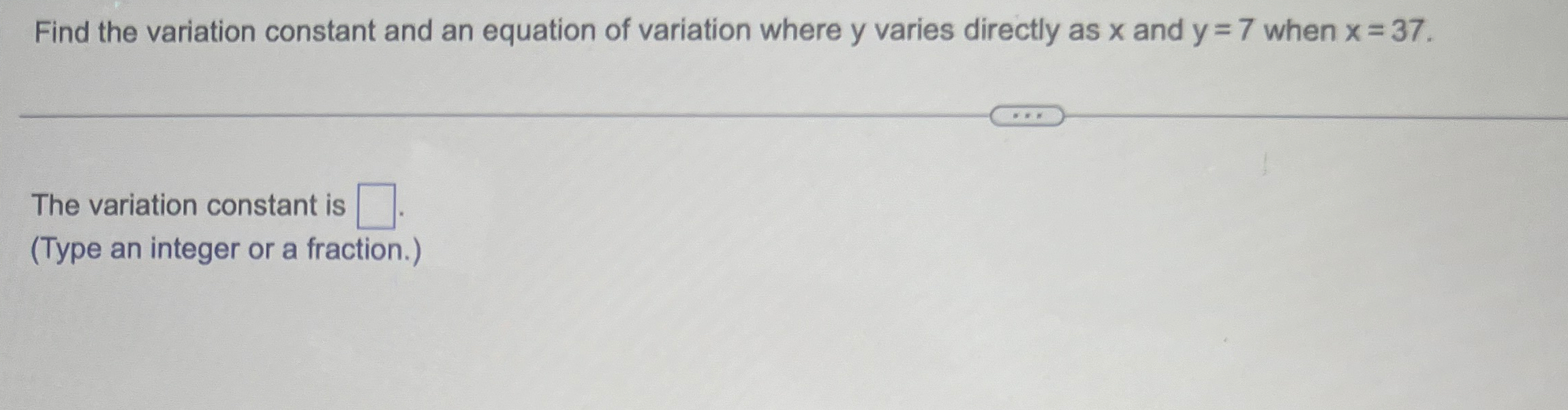 Solved Find the variation constant and an equation of | Chegg.com