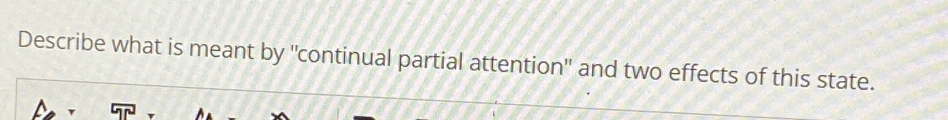 Solved Describe what is meant by "continual partial | Chegg.com
